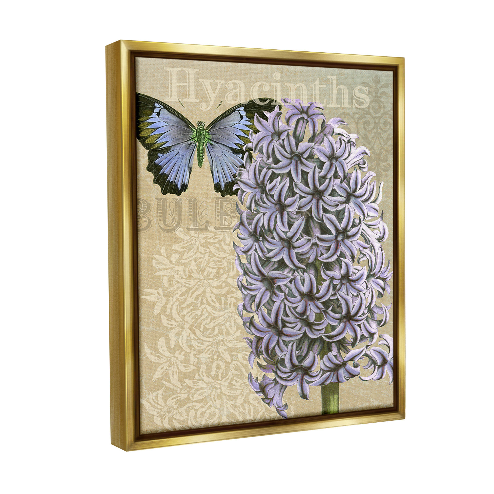Red Barrel Studio® " Hyacinth Pattern And Butterfly " by Gail Fraser on | Wayfair